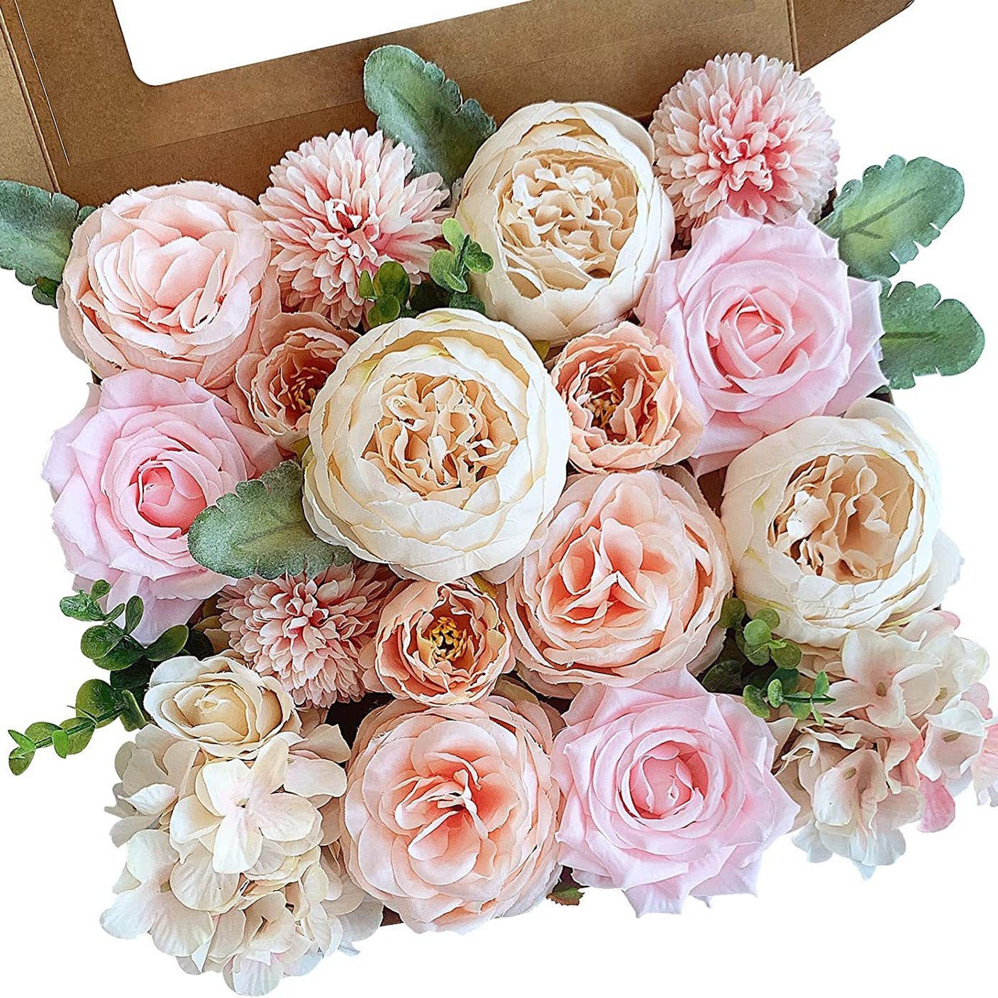 Bulk Artificial Flowers Combo Box Set Fake Flowers Faux Cake Flowers w ...