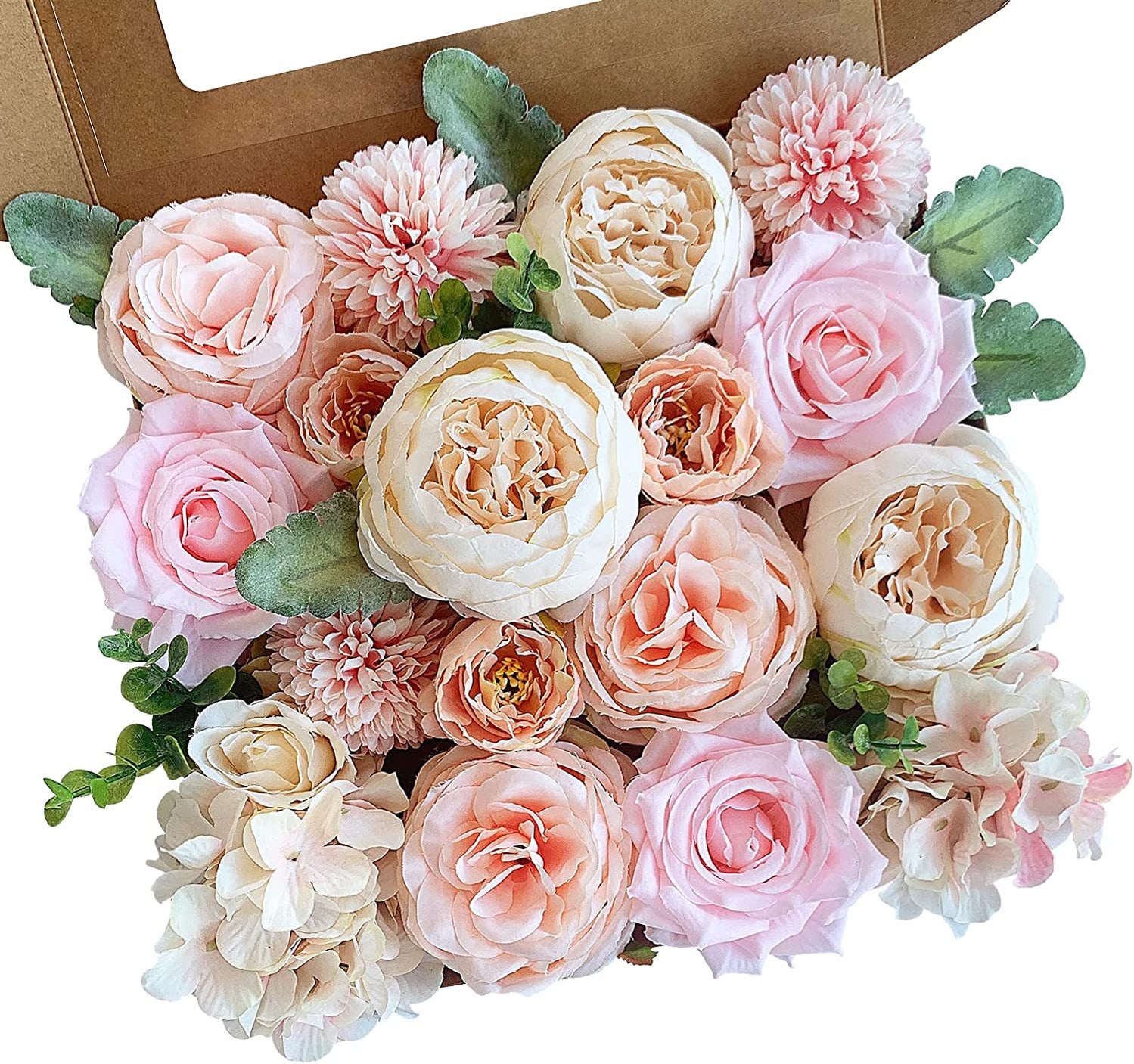 Bulk Artificial Flowers Combo Box Set Fake Flowers Faux Cake Flowers w ...