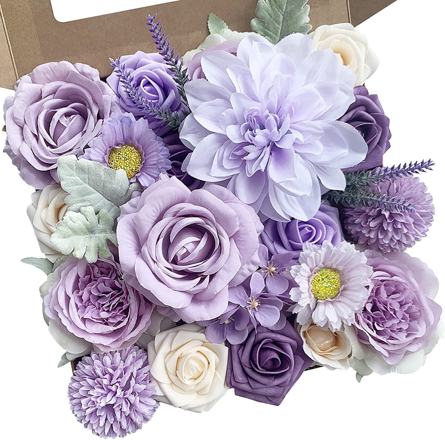 Bulk Artificial Flowers Combo Box Set Fake Flowers Faux Cake Flowers w ...
