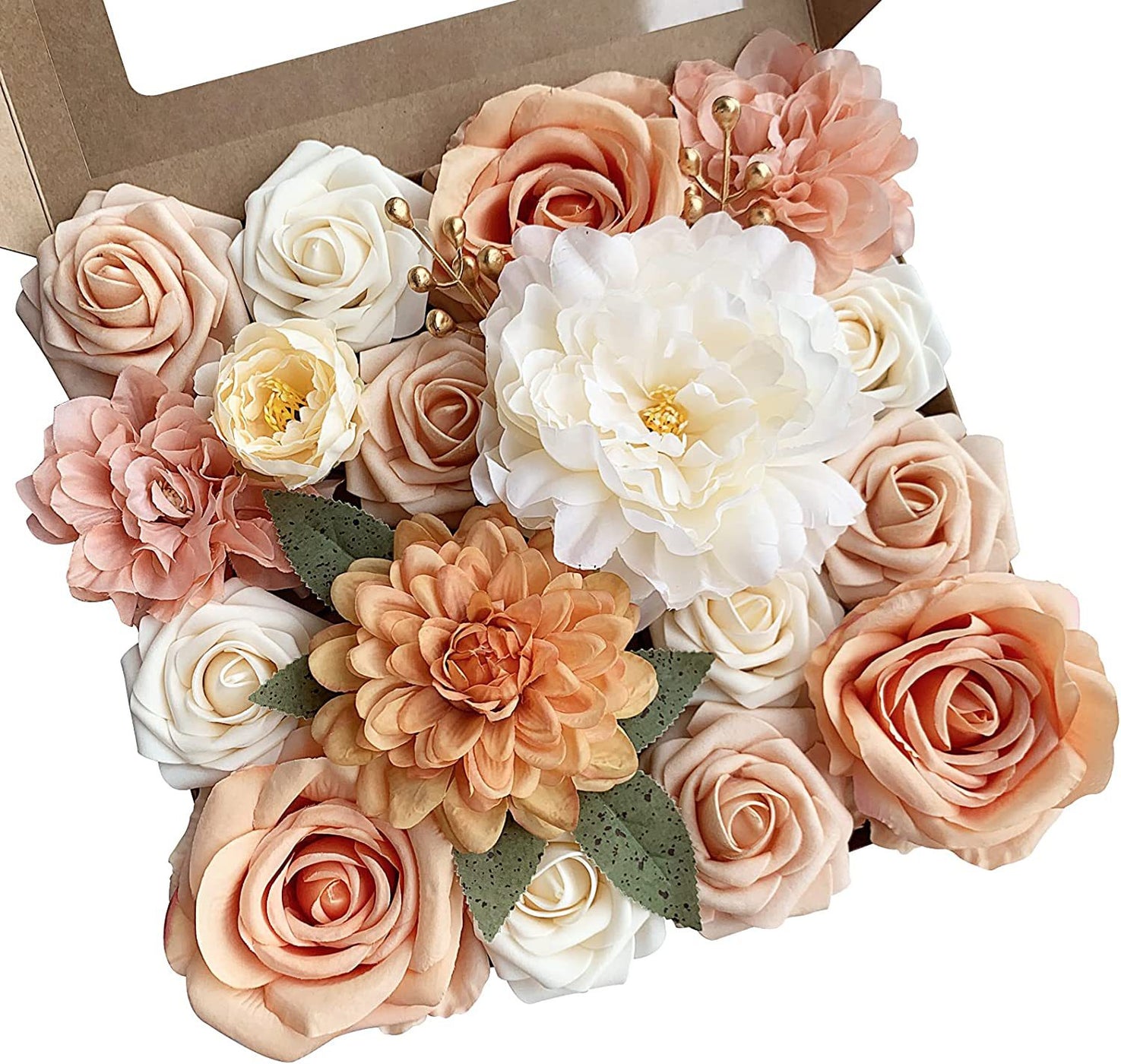 Bulk Artificial Flowers Combo Box Set Fake Flowers Faux Cake Flowers w ...