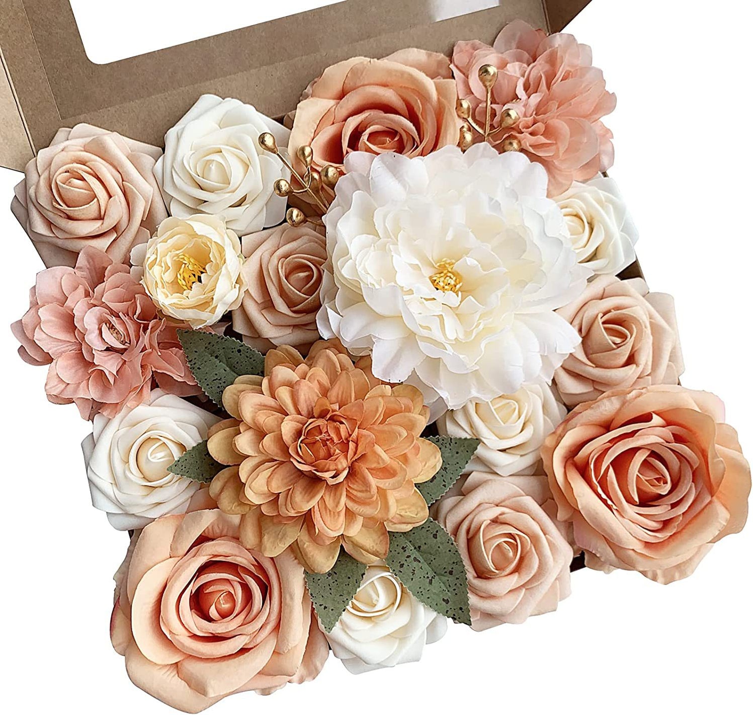 Bulk Artificial Flowers Combo Box Set Fake Flowers Faux Cake Flowers w ...