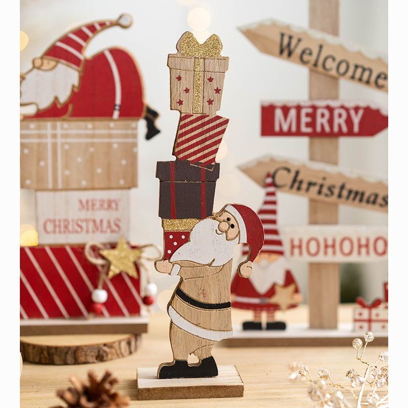 Bulk Wooden Tabletop Decoration Christmas Ornament for Home Office Par ...