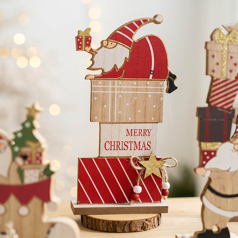 Bulk Wooden Tabletop Decoration Christmas Ornament for Home Office Par ...