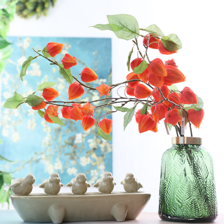 Bulk Extra Long Stem 34" Lantern Dangling Fruit Vine with Leaf Artific ...
