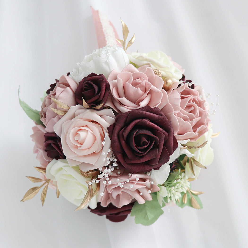 Bulk Wedding Spheres Rose Silk Flowers Kissing Flower Balls Hanging Ce ...