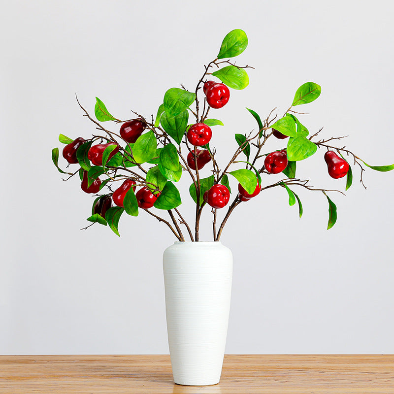 Bulk 37" Extra Tall Artificial Wax Apple Fruit Stems for Floor Vase De ...