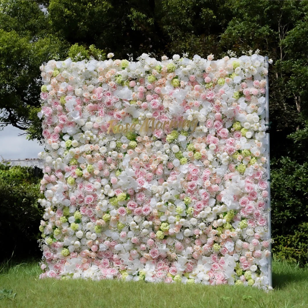 Bulk Customizable Luxury 5D Fabric Floral Wall Arrangement for Event F ...