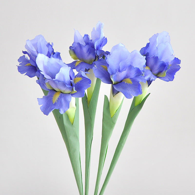 Bulk 5Pcs Iris Stems Silk Floral Artificial Wholesale — Artificialmerch