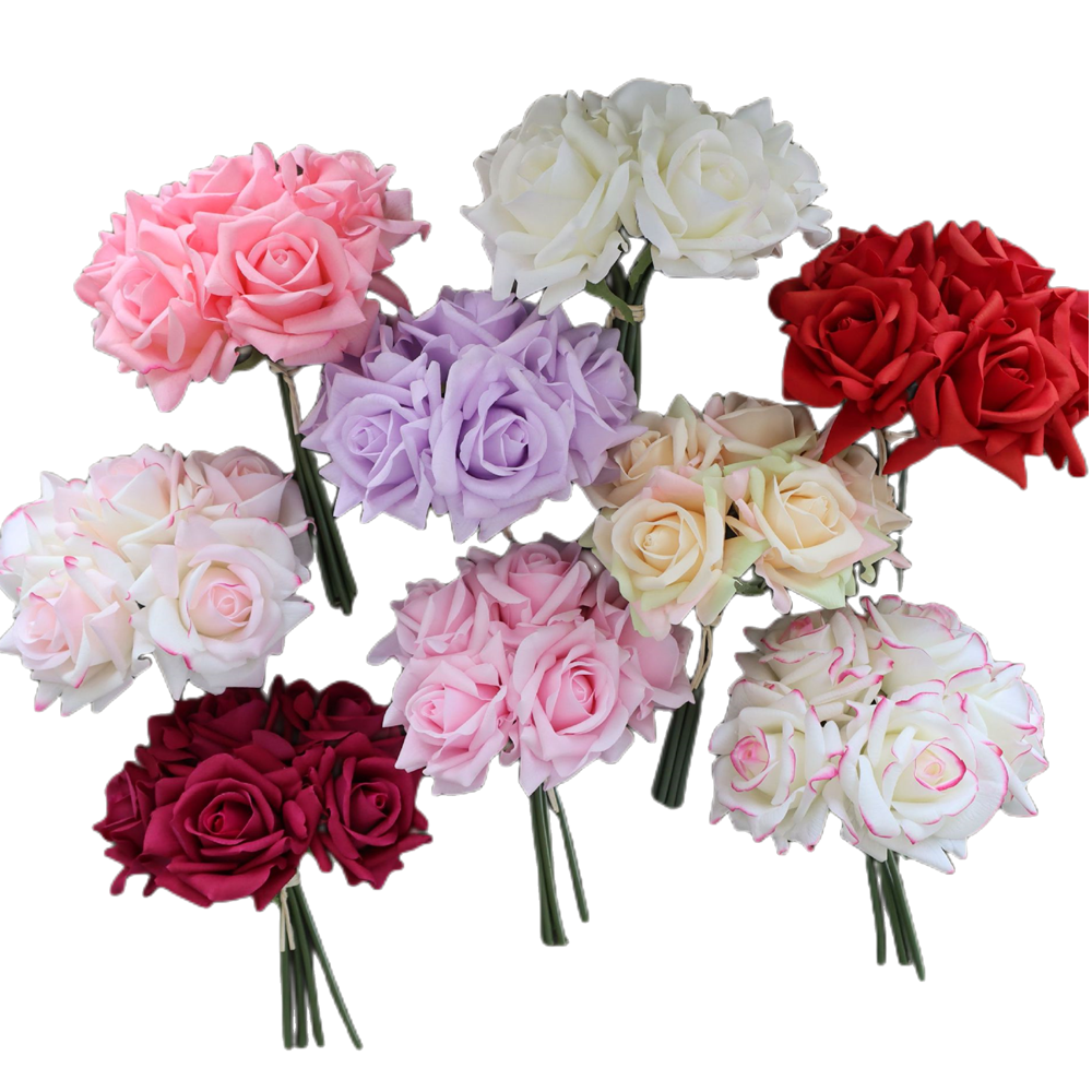 Bulk 10" Kokoloco Rose Bouquet Real Touch Rose for Every Occasion Whol ...