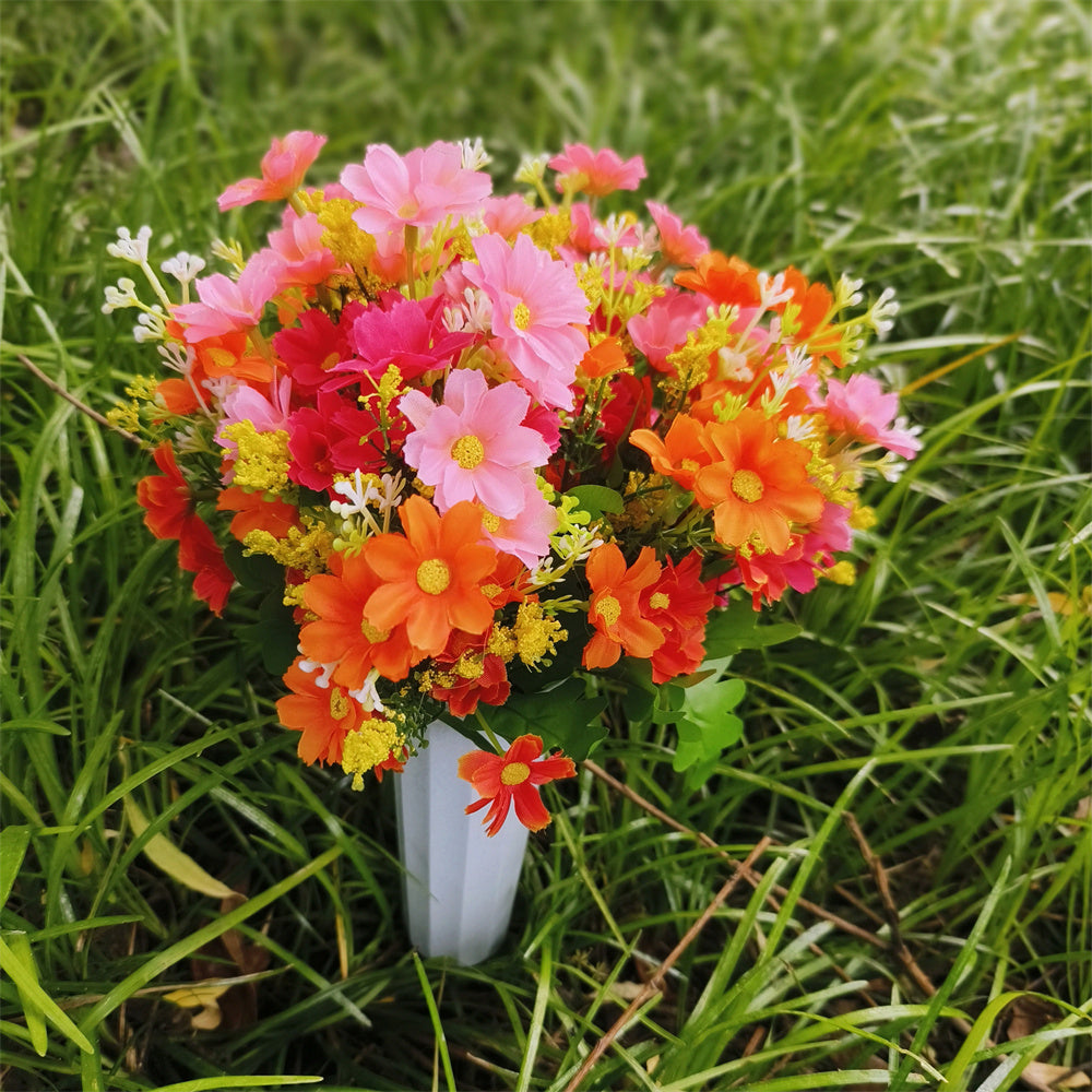 Bulk Cemetery Flowers in Vase Artificial Flowers for Graves and Memori ...