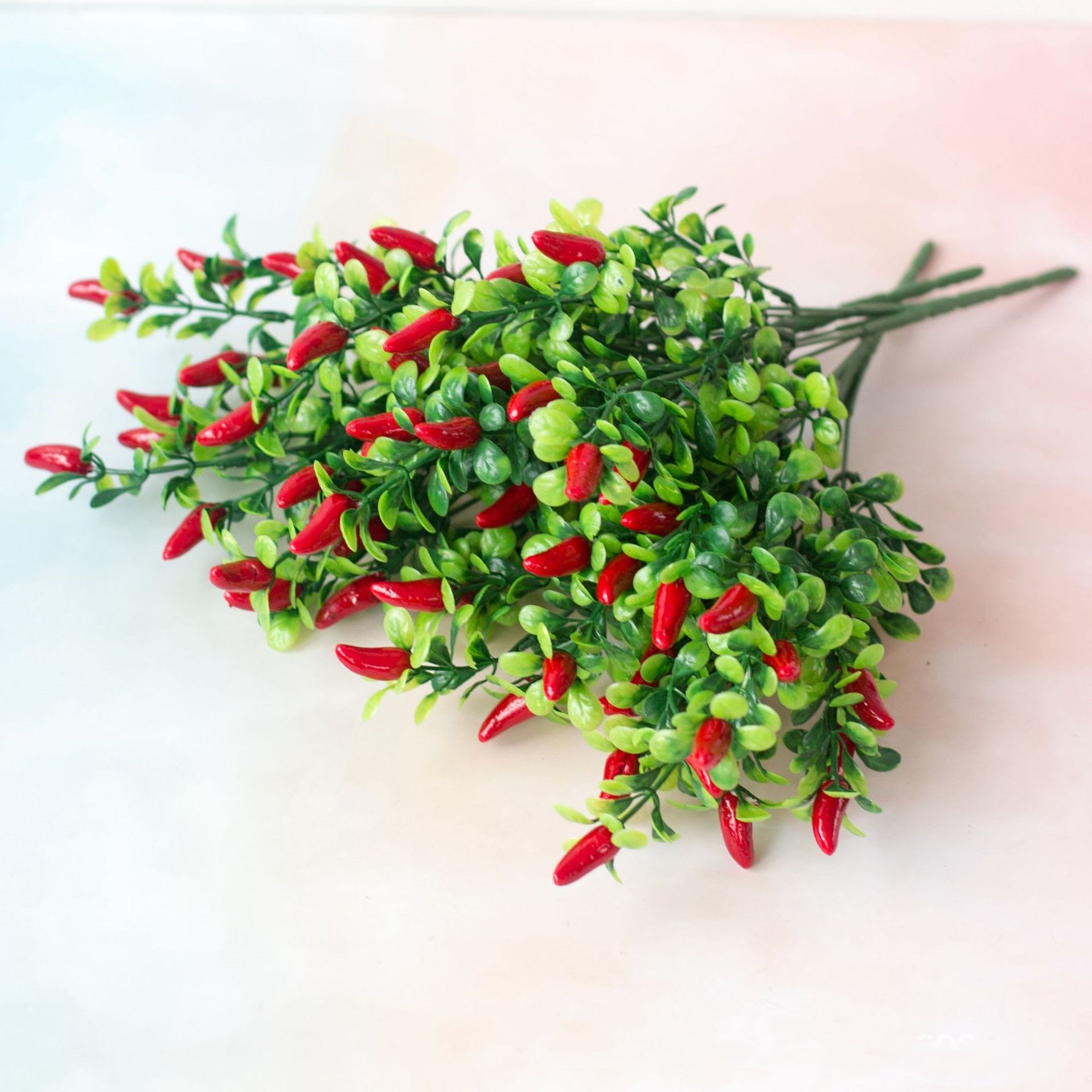 Artificial Chili Branch Lucky Fruits Ornament Pepper Plant ...