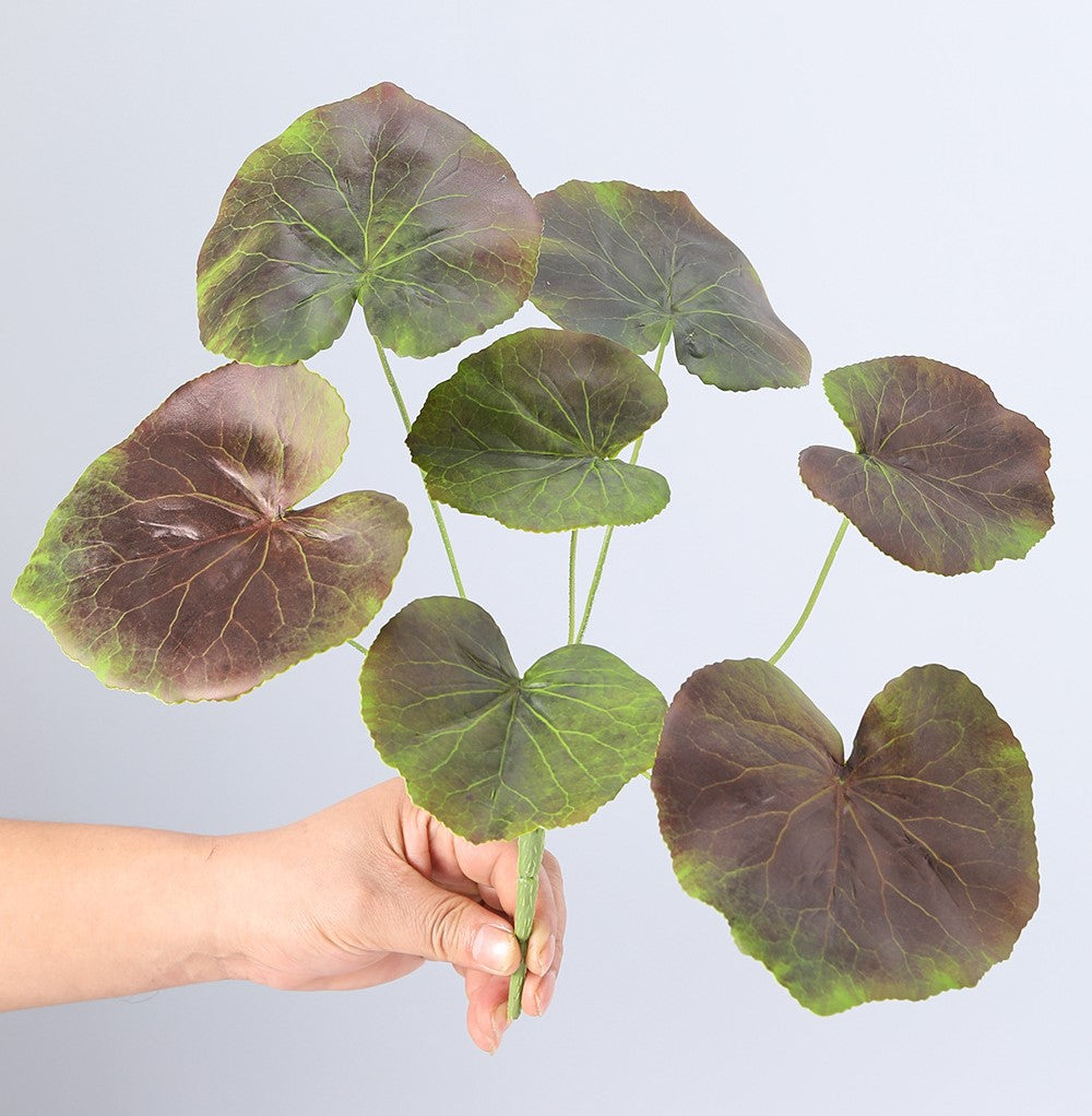 Bulk 14" Artificial Galax Plant Stephania Begonia Erythrophylla Foliag ...