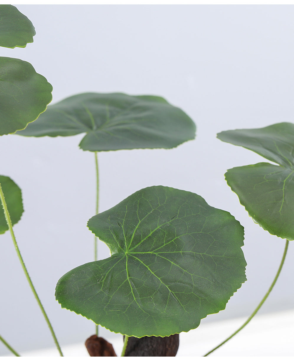 Bulk 14" Artificial Galax Plant Stephania Begonia Erythrophylla Foliag ...